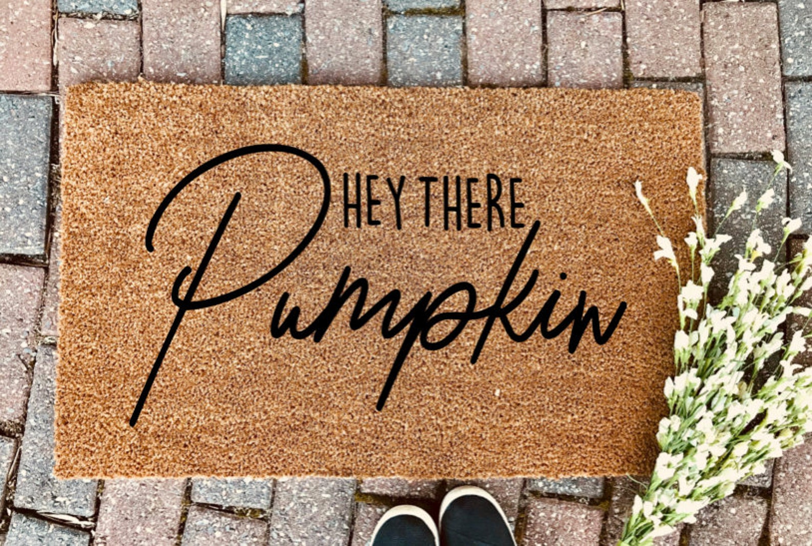 Hey There Pumpkin Welcome Mat Doormat Door Mat Pumpkin | Etsy