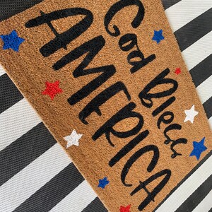 God Bless America Doormat / Cute Doormat / Funny Doormat / Personalized ...
