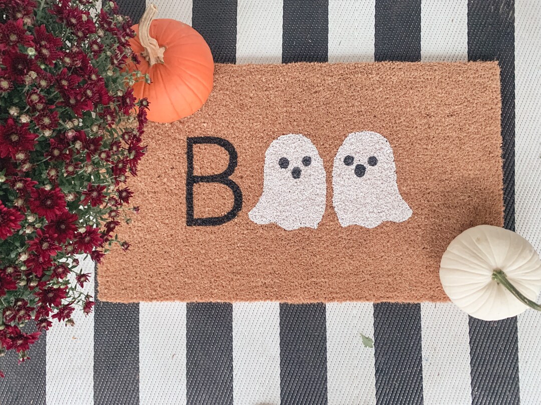 Boo Welcome Mat, Fall Decor, Doormat, Door Mat, Pumpkin Season, Pumpkin ...