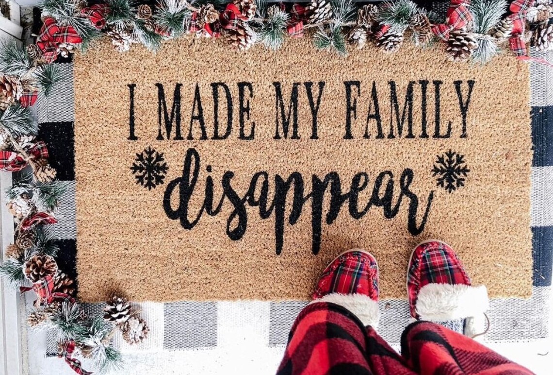 Home Alone Christmas Holiday Doormat Door Mat Welcome Mat | Etsy