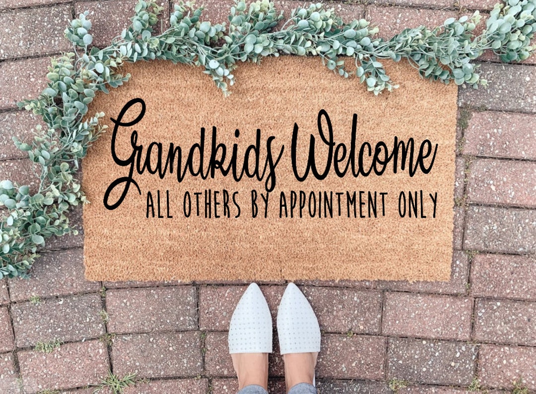 Grandkids Welcome Doormat / Grandma Gift / Fathers Day Gift / Welcome ...