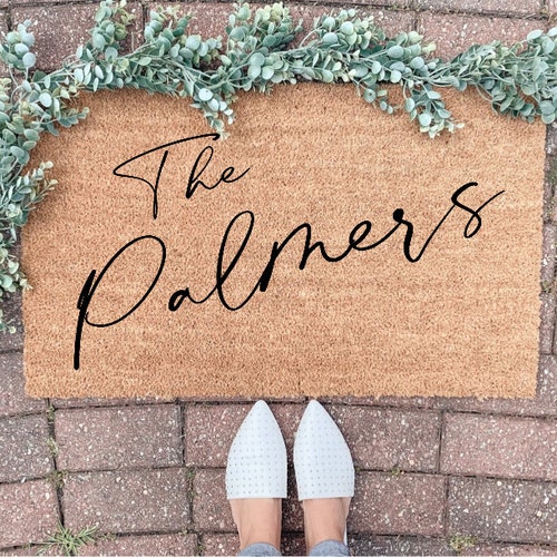 LARGE Custom Doormat Last Name Doormat Housewarming Gift - Etsy
