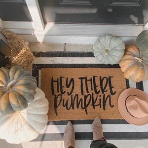 Hey There Pumpkin Welcome Mat, Doormat, Door Mat, Pumpkin Season ...