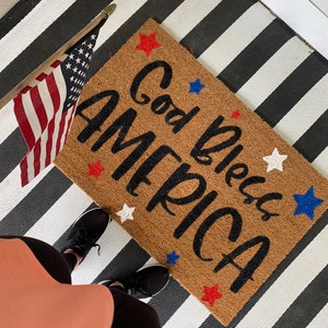 God Bless America Doormat / Cute Doormat / Funny Doormat / Personalized ...