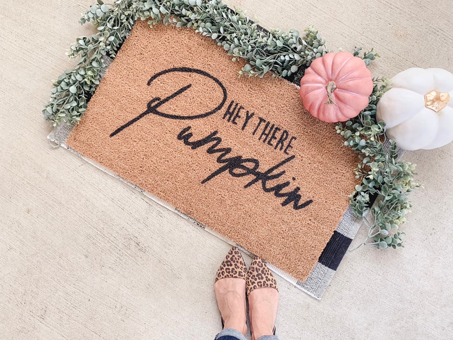 Hey There Pumpkin Welcome Mat Doormat Door Mat Pumpkin | Etsy