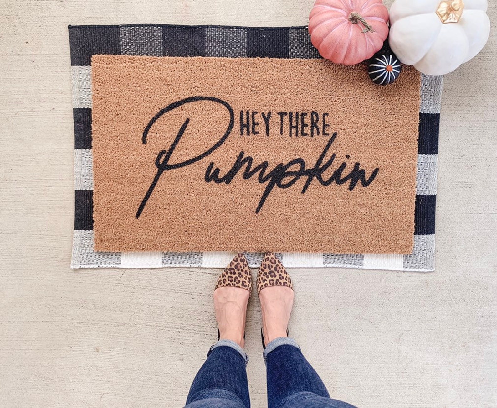Hey There Pumpkin Welcome Mat Doormat Door Mat Pumpkin | Etsy