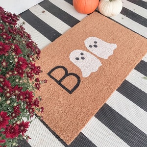 Boo Welcome Mat, Fall Decor, Doormat, Door Mat, Pumpkin Season, Pumpkin ...