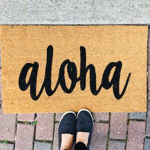 Aloha Doormat, Personalized Doormat, Custom Door Mat,welcome Mat ...
