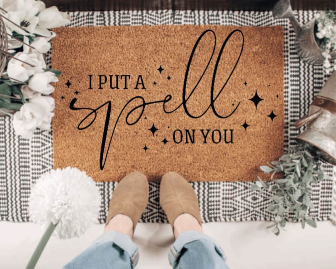 I Put A Spell on You Doormat / Witch Decor/ Halloween / Funny Door Mat ...