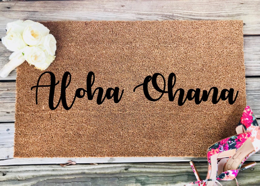 Aloha Ohana Doormat Doormat Welcome Mat Housewarming Gift - Etsy