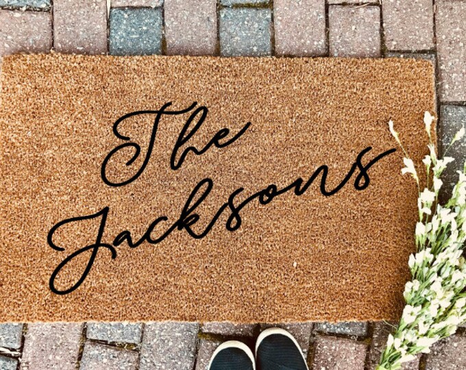 Personalized Doormat // Hand-painted Door Mat Personalized Welcome Mat ...