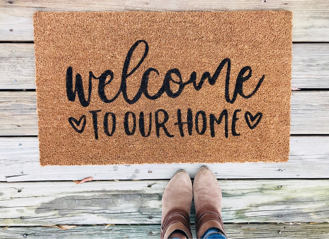 Welcome Mat, Door Mat, Custom Doormat, Personalized Doormat, Spring ...