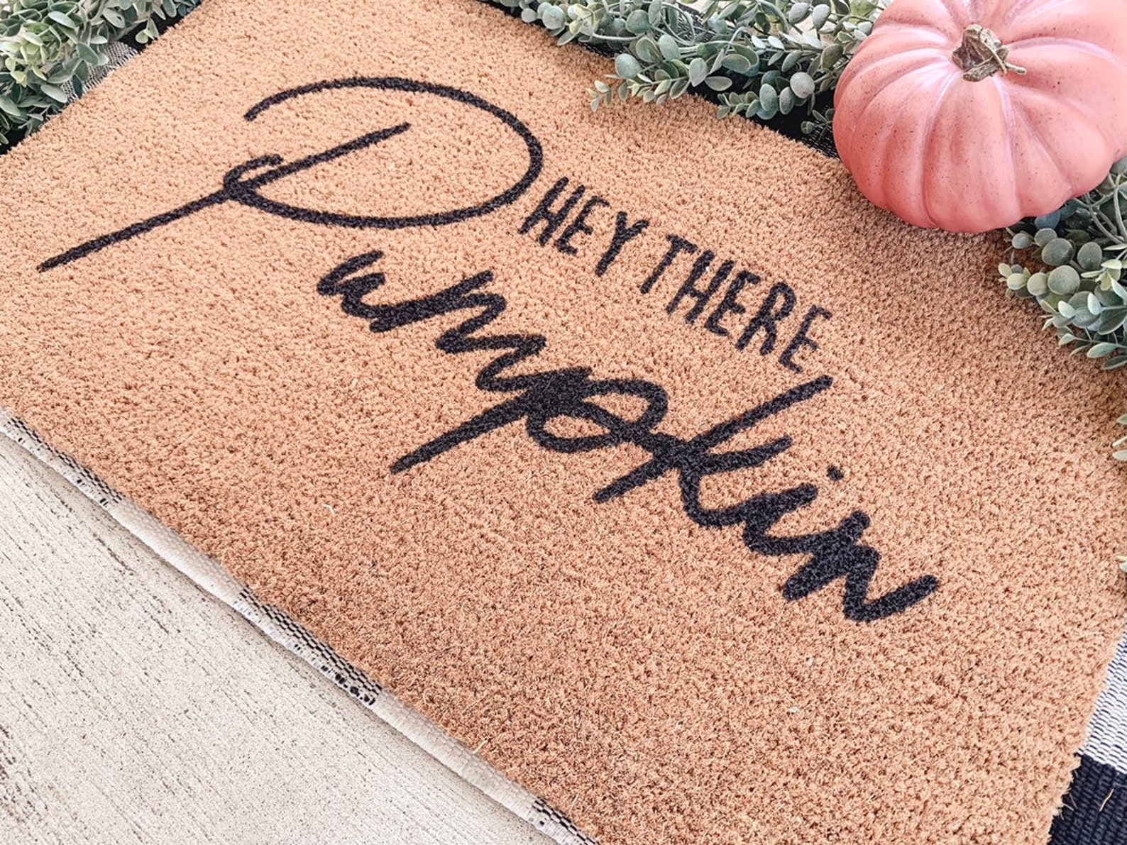 Hey There Pumpkin Welcome Mat Doormat Door Mat Pumpkin | Etsy