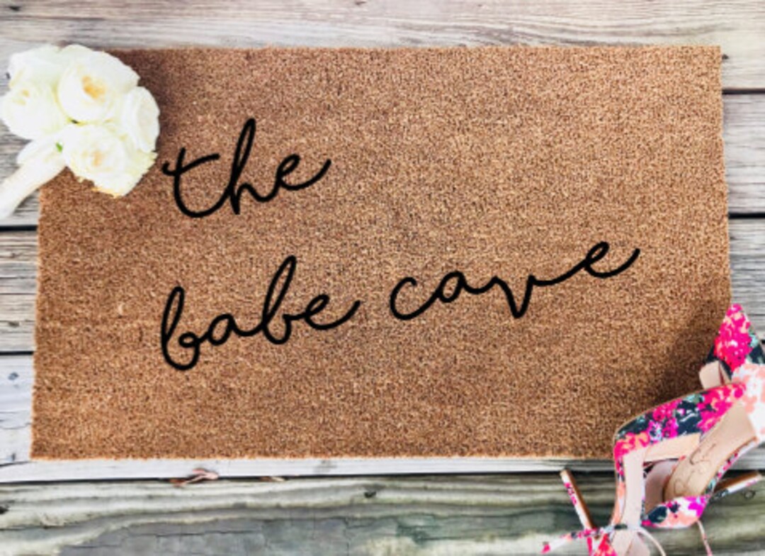 The Babe Cave Doormat / Cute Doormat / Funny Doormat / Personalized ...