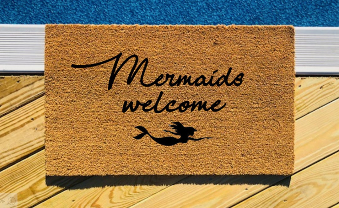 Funny Doormat / Mermaid Welcome Mat / Cute Doormat / Funny Welcome Mat ...
