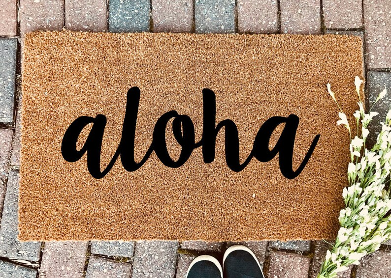 Aloha Doormat Personalized Doormat Custom Door matWelcome | Etsy