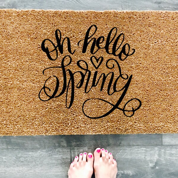Spring Doormat - Etsy