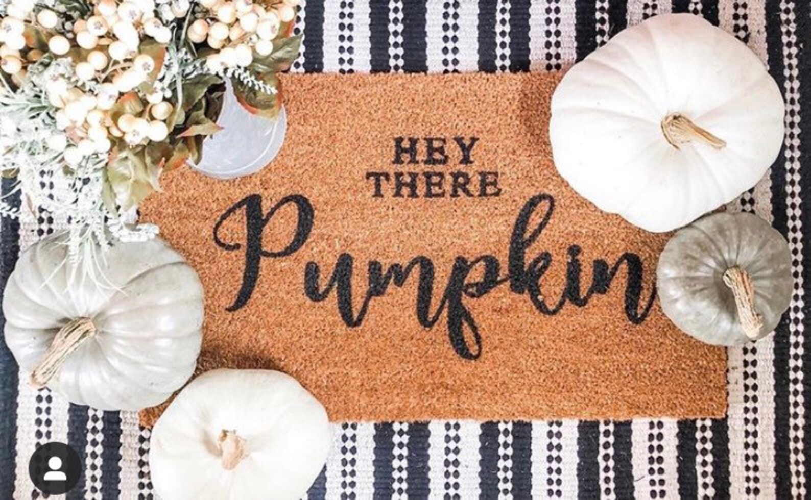 Hey There Pumpkin Welcome Mat Doormat Door mat pumpkin | Etsy