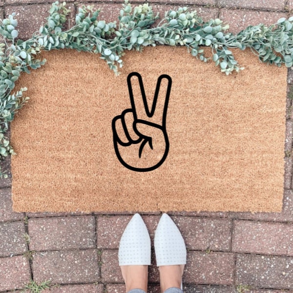 Peace Doormat - Etsy