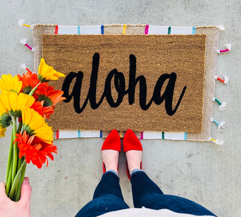 Aloha Doormat Personalized Doormat Custom Door matWelcome | Etsy