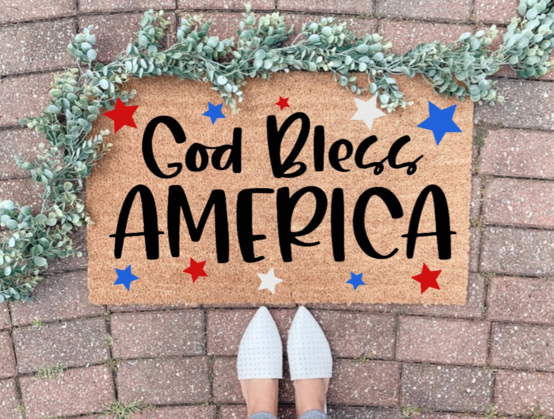 God Bless America Doormat / Cute Doormat / Funny Doormat / Personalized ...