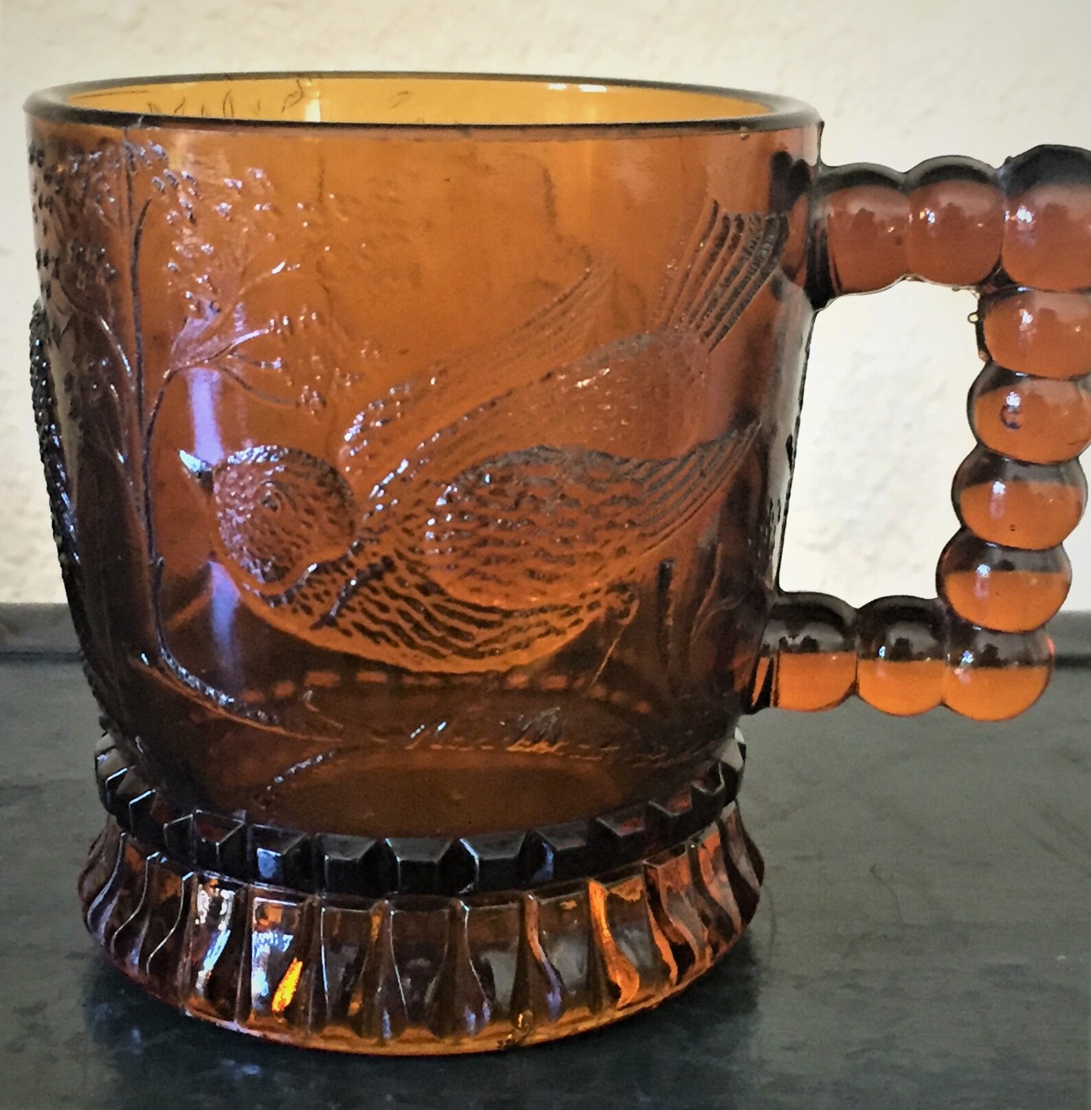 Two Glass Cups, Sweet, Victorian, EAPG, "bird on a Branch & Owl", Mugs ...