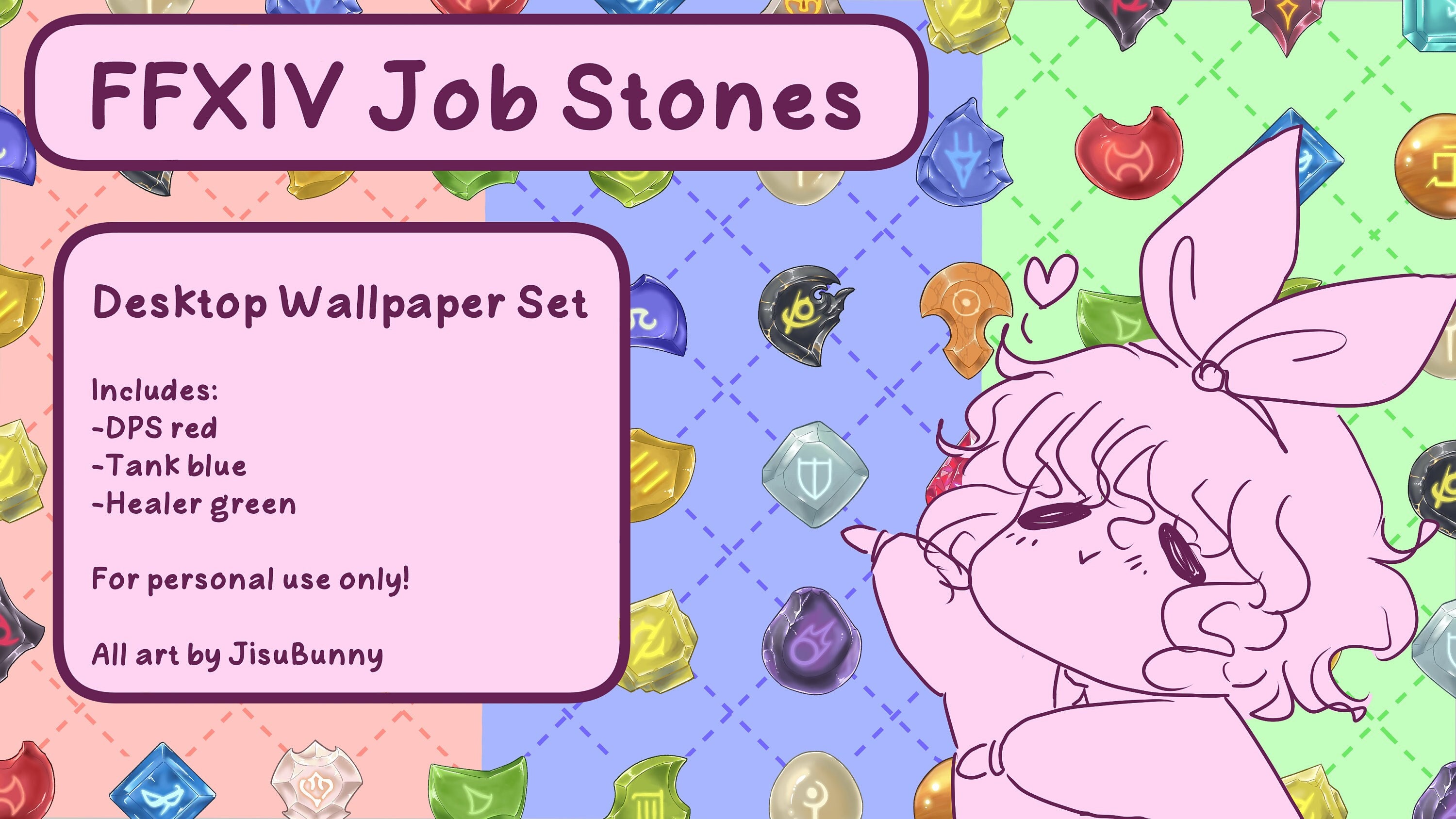 FFXIV Job Stones Desktop Wallpaper Set - Etsy