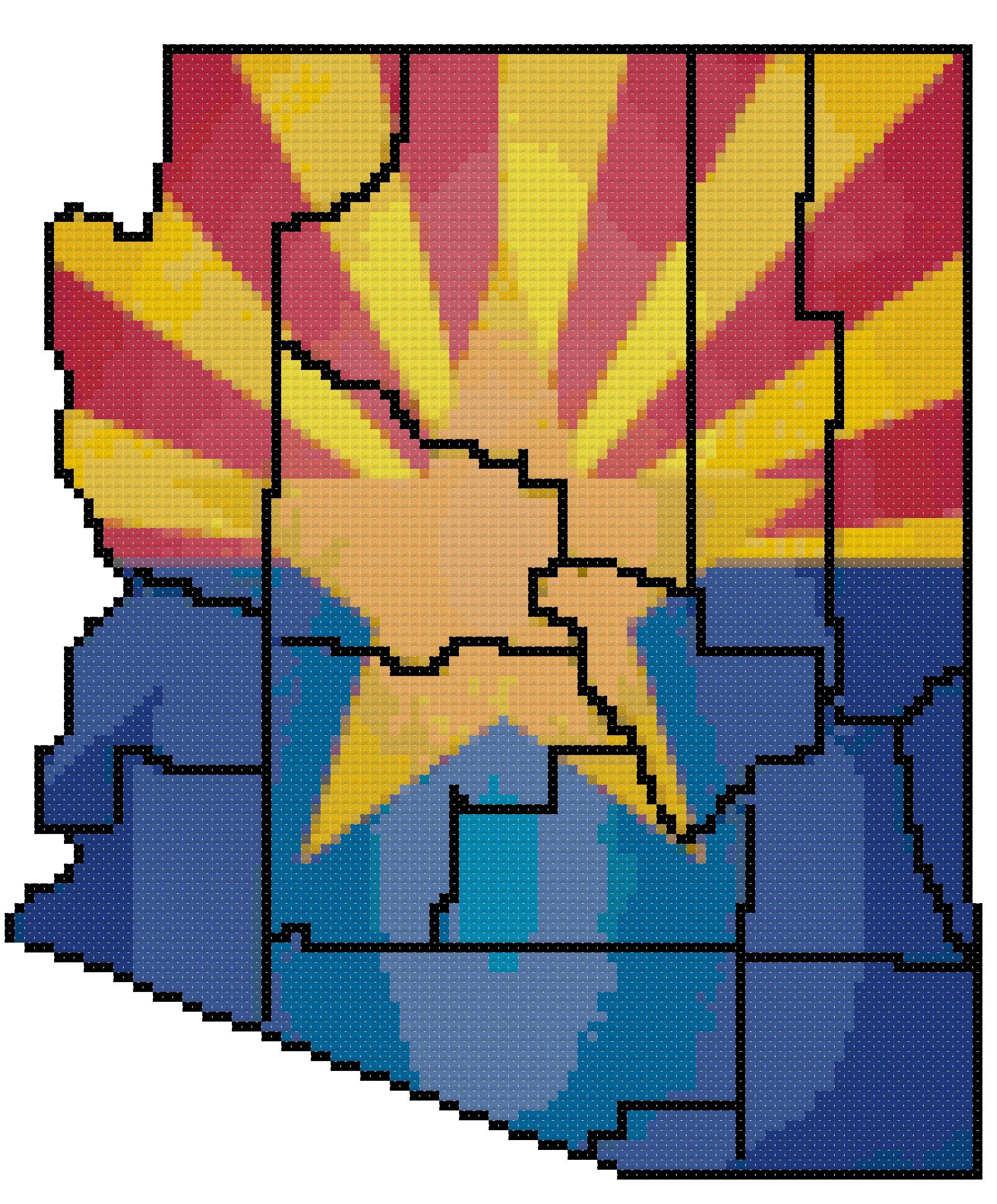Arizona State Map of Counties With Flag Overlay digital Cross Stitch ...