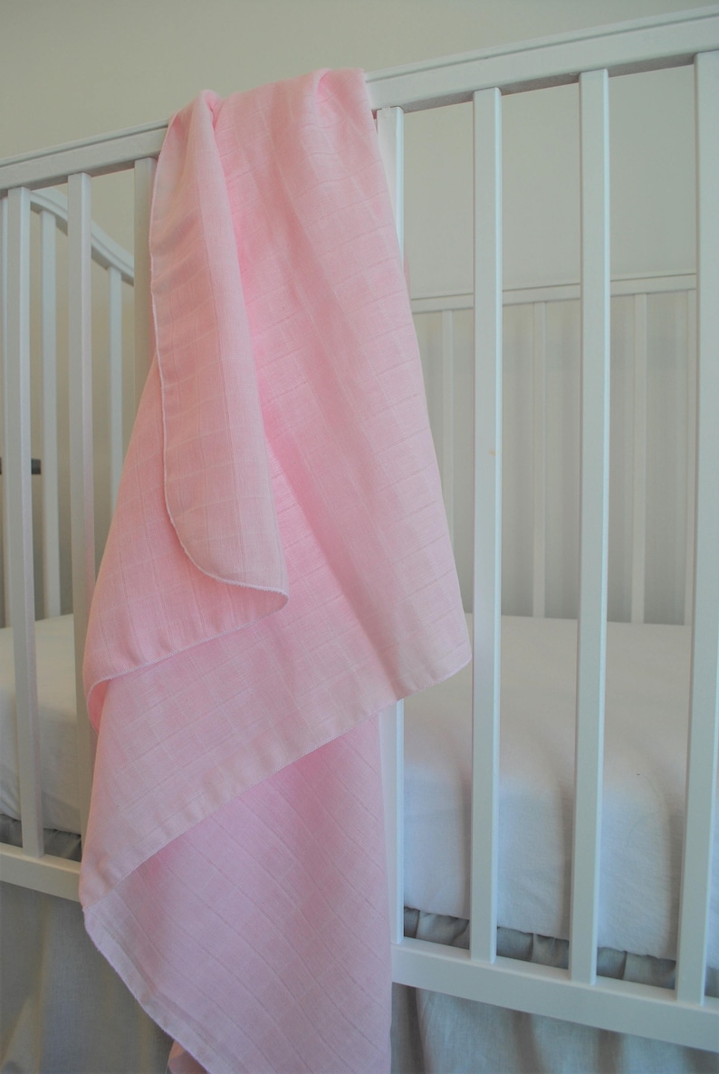 Muslin Swaddle Blanket, Ballet Pink Swaddle Blanket for Newborn, Double ...