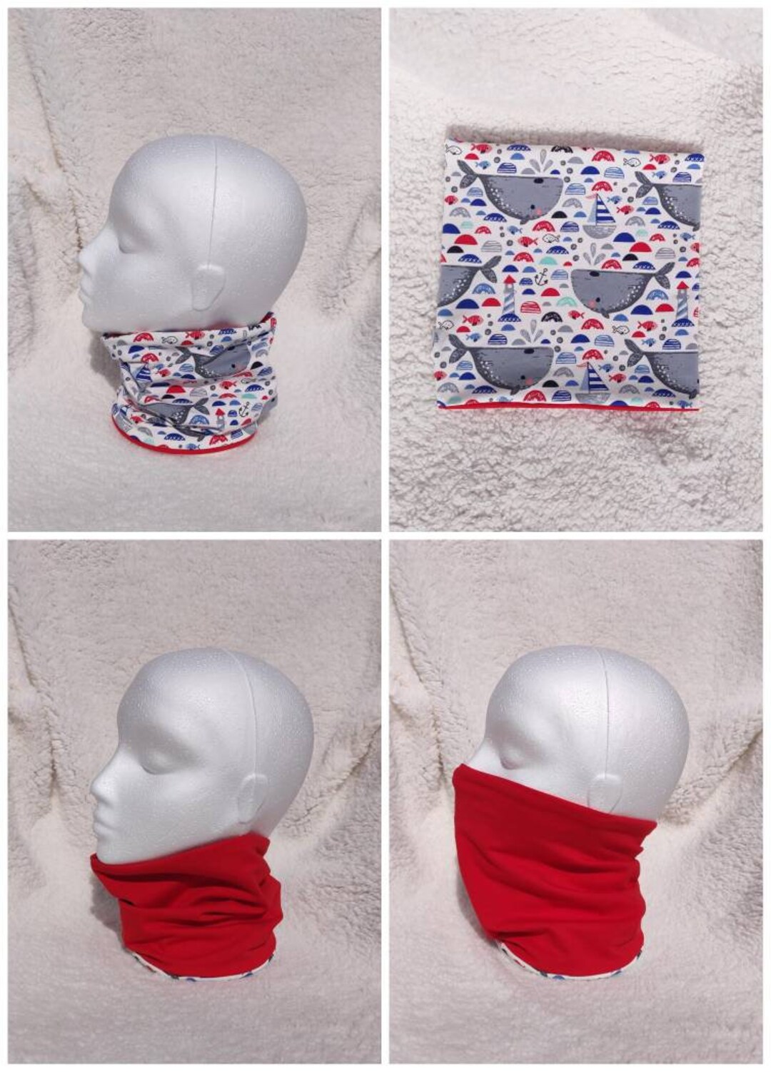Children's, Snood, Kid's Face Covering, Reversible Snood, Jersey Snood ...