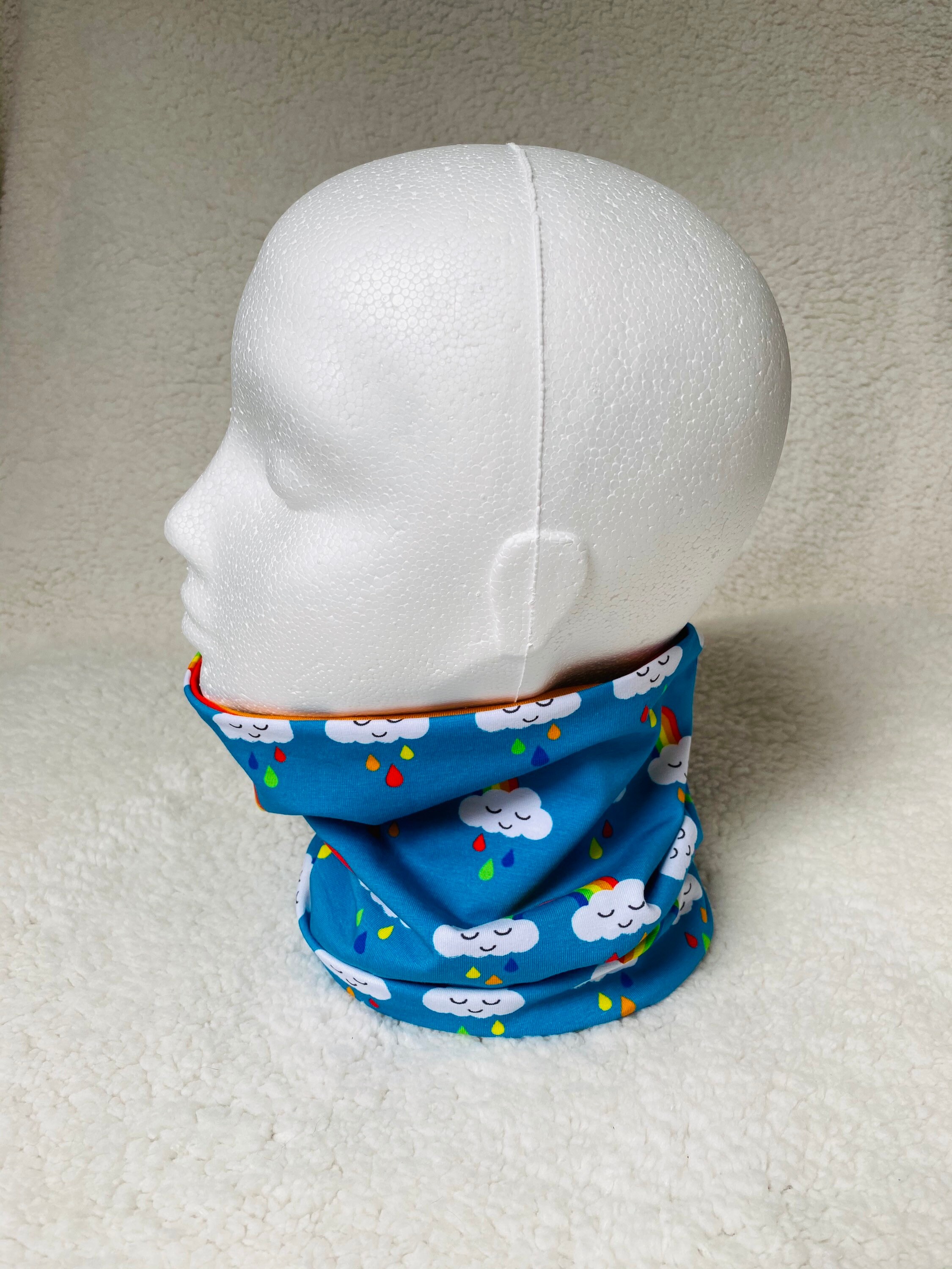 Childrens Snood, Kids Snood, Face Covering, Bandana, Rainbow ...