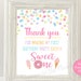 Sweet One Thank You Table Sign, Donut First Birthday Party Decor, Sweet ...