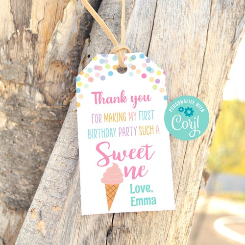 Sweet One Cupcake Toppers Ice Cream 1st Birthday Decor - Etsy Canada
