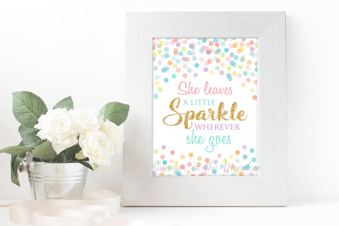 She Leaves a Little Sparkle Wherever She Goes Printable 8x10 | Etsy