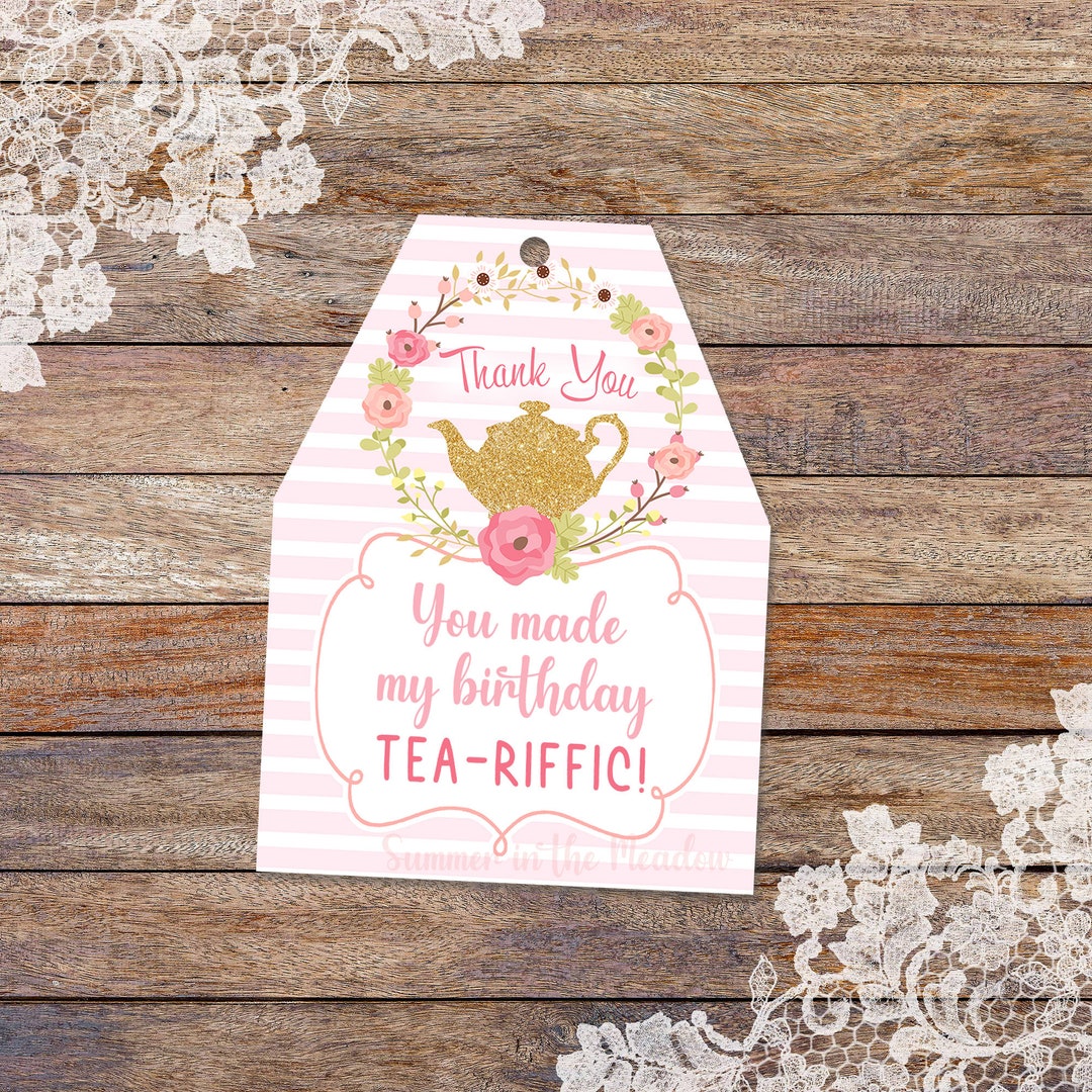 Tea Party Favor Tags, Tea Party Tea-riffic Thank You Hang Tags ...