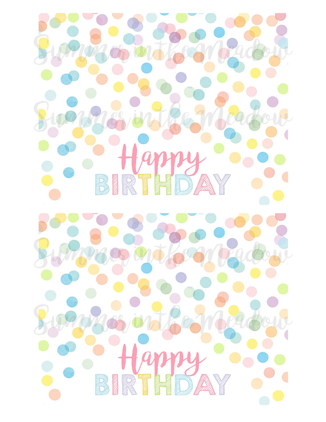 Happy Birthday Treat Bag Toppers Birthday Party Favor Topper | Etsy