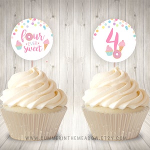 Four Ever Sweet Birthday Party Decorations, Fourever Sweet Printable ...