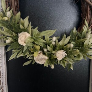 Farmhouse Chalkboard Decor: Distressed White Wood, Grapevine Wreath - Etsy