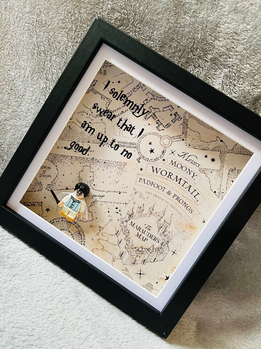 Harry Potter Marauders Map Themed Lego Figure Frame, Birthday ...