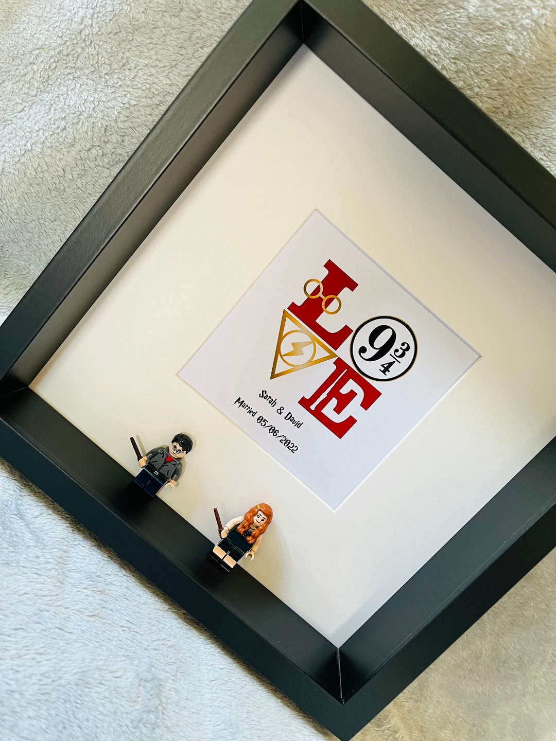 Personalised Lego Frame, Engagement, Wedding, Anniversary Gift, Harry ...