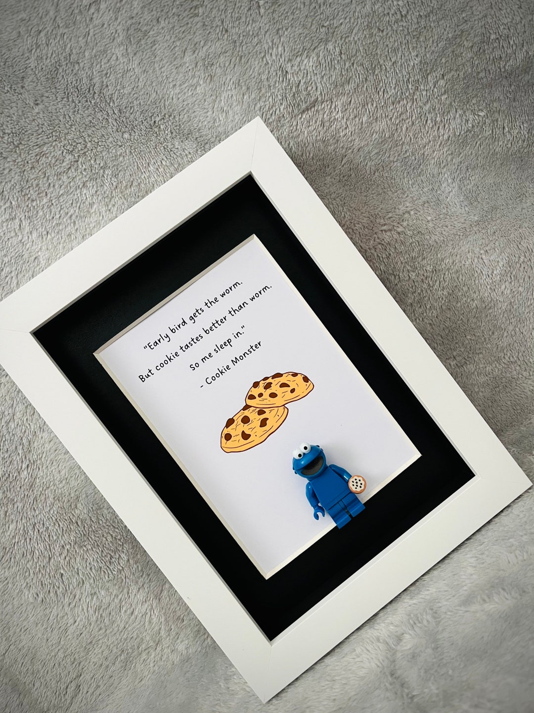 Cookie Monster Wisdom Lego Mini Figure Gift Frame, Birthday, Christmas ...