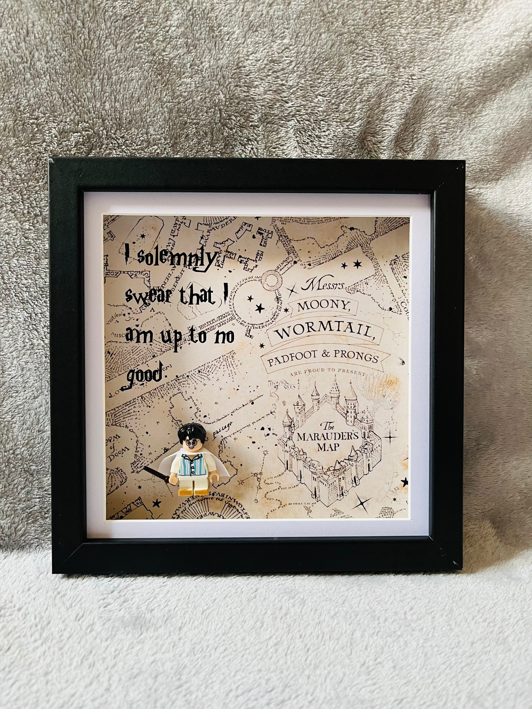 Harry Potter Marauders Map Themed Lego Figure Frame Birthday - Etsy