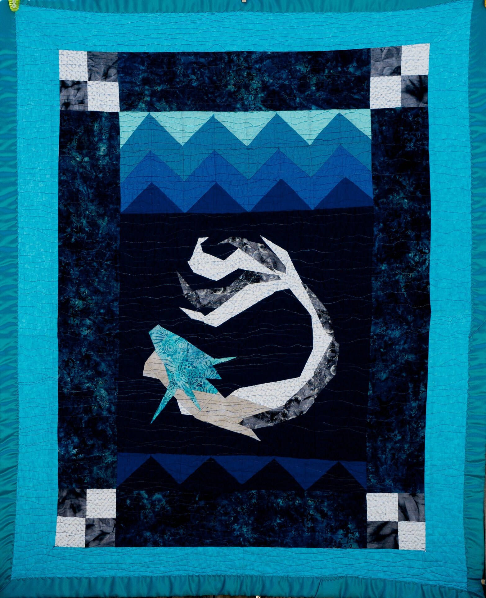 Mermaid Quilt Block 18 or 24 Inch Square Blocks - Etsy