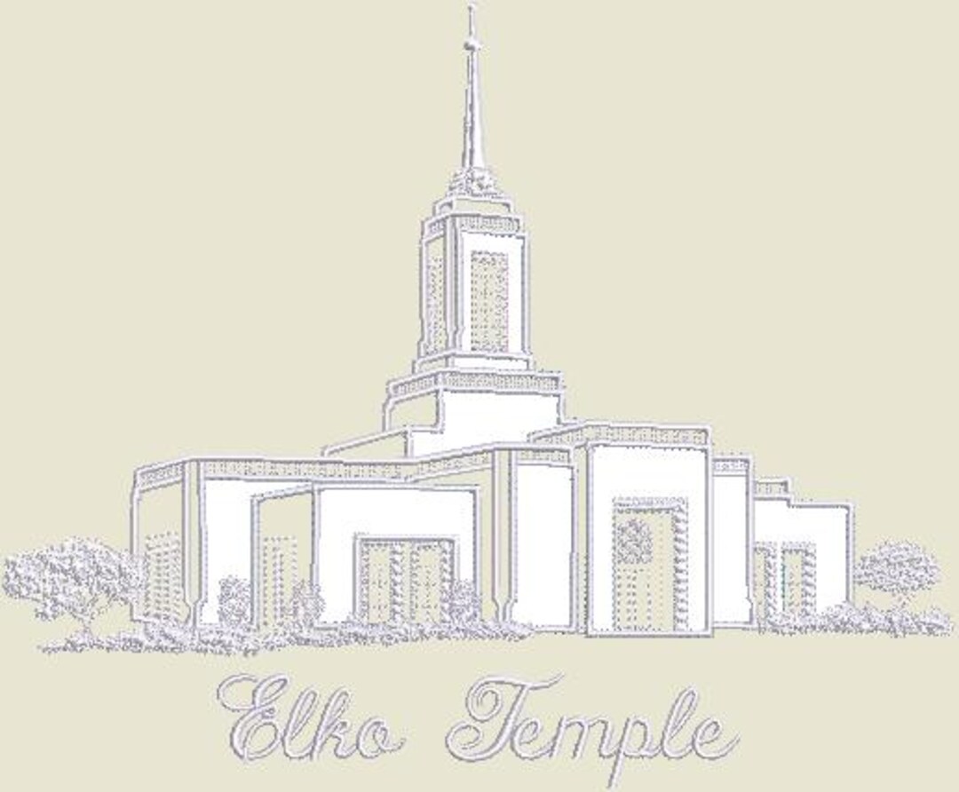 Elko Temple Machine Embroidery Applique Design - Etsy