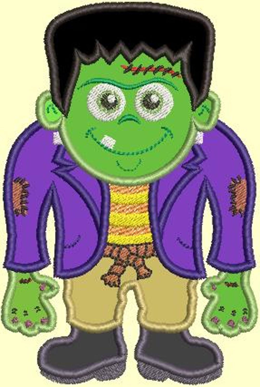 Halloween Frankenstein Machine Embroidery Applique Design - Etsy