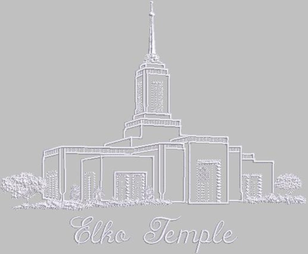 Elko Temple Machine Embroidery Design - Etsy