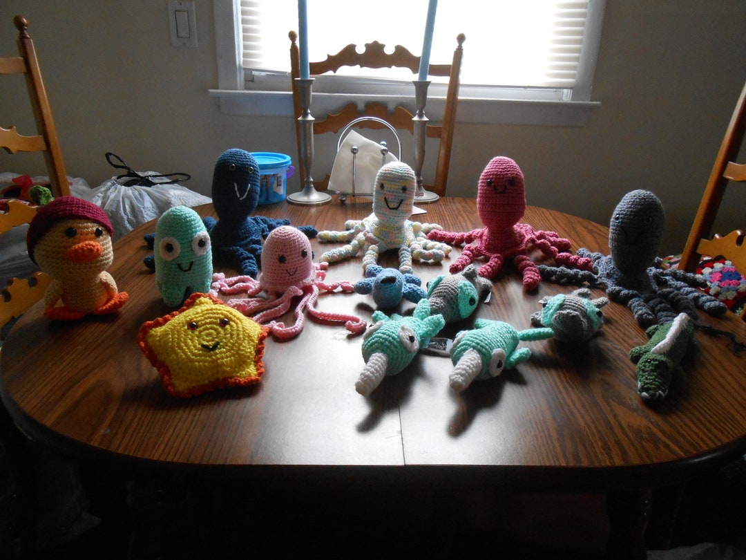 New HANDMADE Crocheted Sea Creatures/animals lot of 14 Animals - Etsy
