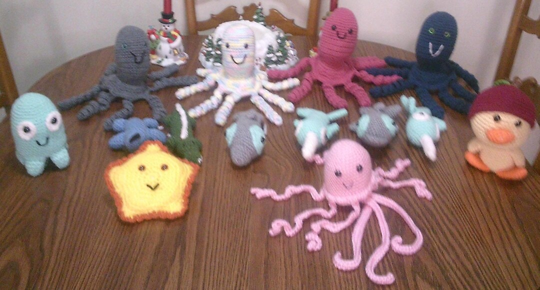 New HANDMADE Crocheted Sea Creatures/animals (lot of 14 Animals) - Etsy
