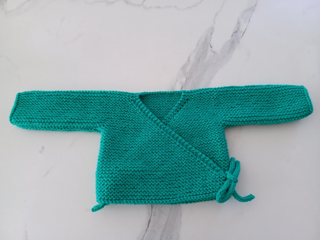 Emerald Green Wrap-over Bra for Baby Girls or Boys, Sizes 0/1 or 3 ...