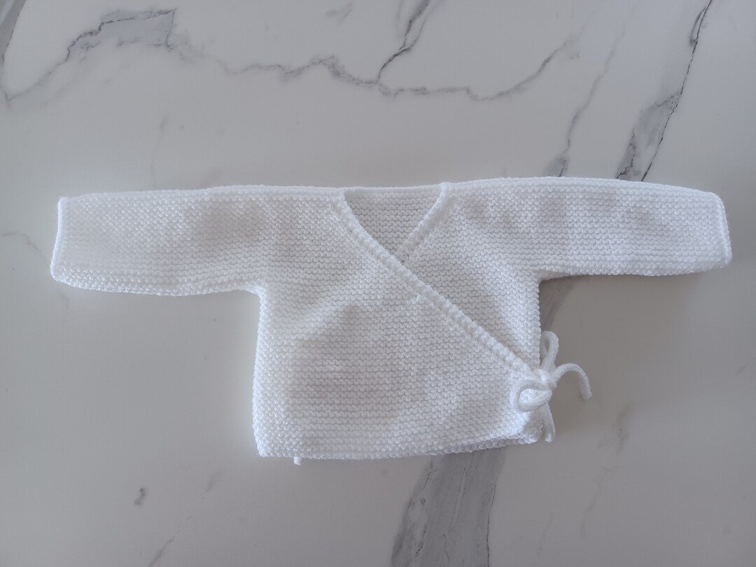 Baby Girl or Boy Wrap-over Bra in White, Sizes 0/1 or 3 Months - Etsy